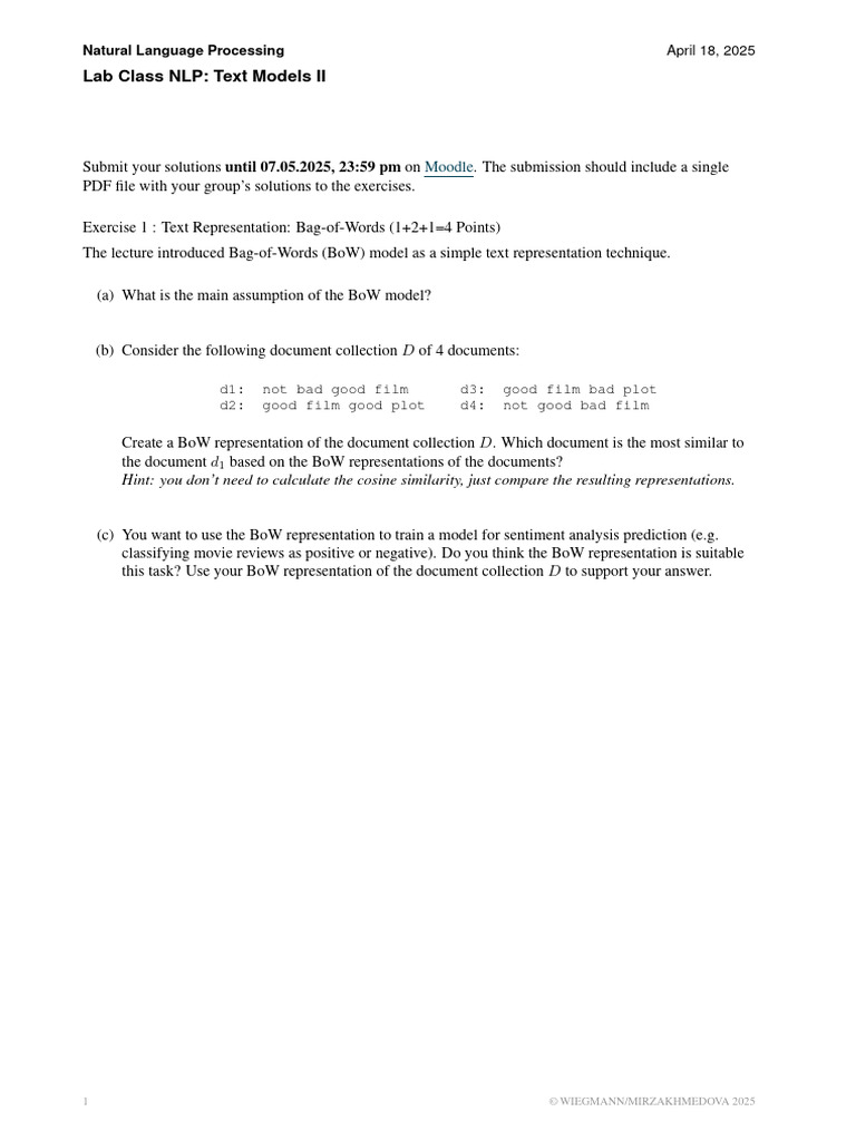 Exercises en Text Models 2 | PDF | Artificial Intelligence | Intelligence (AI) & Semantics