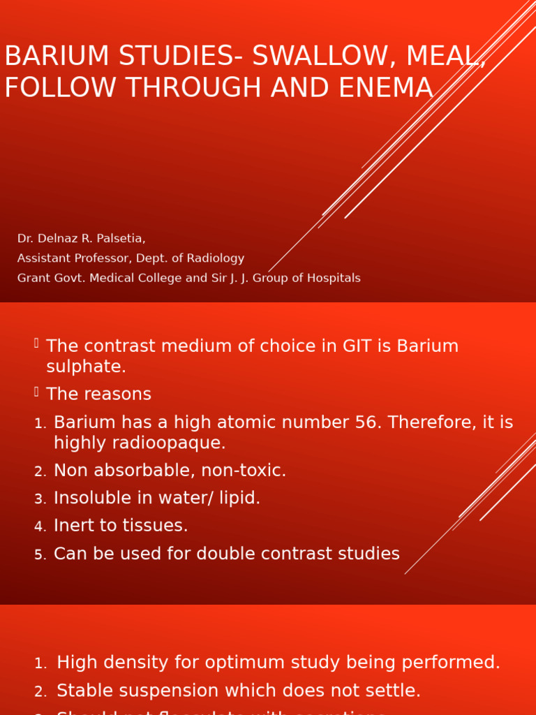 Barium | PDF | Esophagus | Stomach