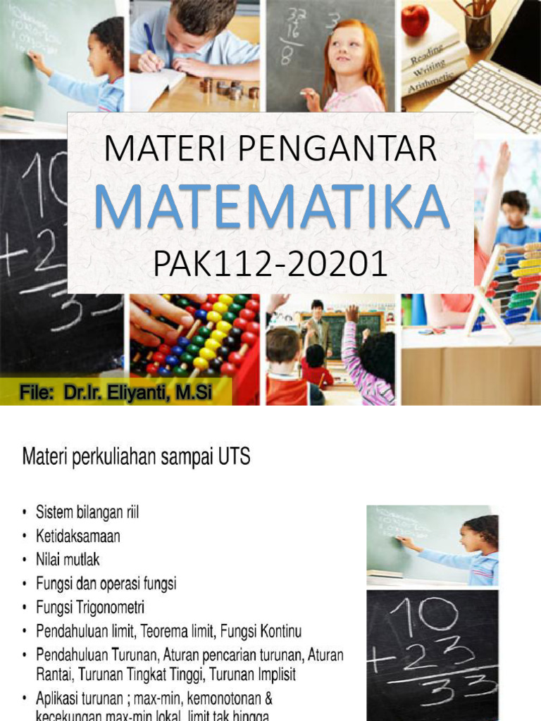 Materi 1. Pendahuluan_(Mtk)Materi Pengantar | PDF