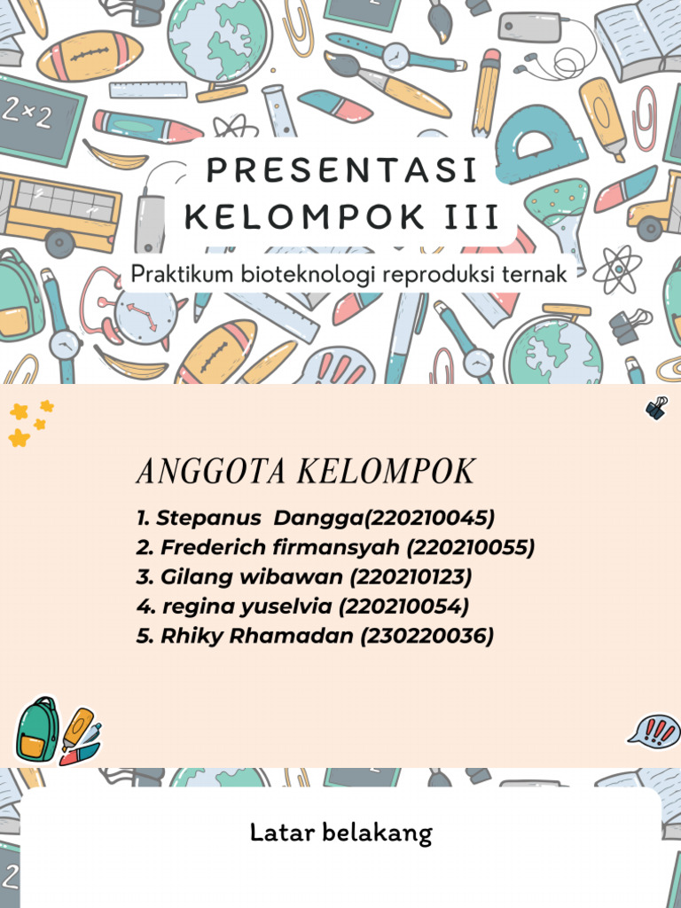 Presentasi Bioteknologi Reproduksi Ternak | PDF