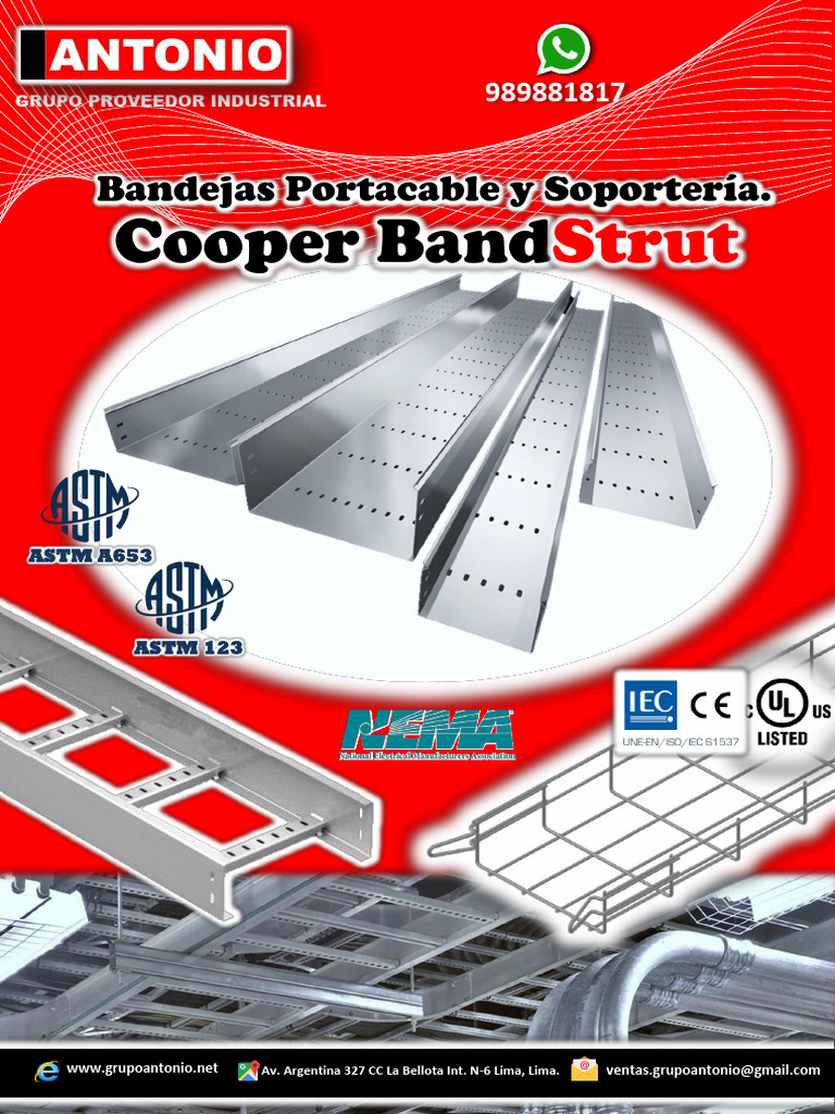 Brochure Cooper-Band-Strut. | PDF | Tornillo | Arandela (Hardware)