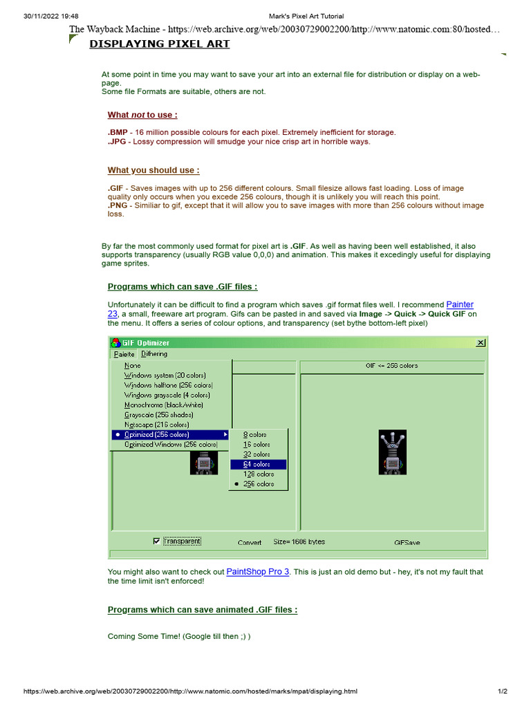 Mark's Pixel Art Tutorial 8 | PDF | Computing | Signal Processing