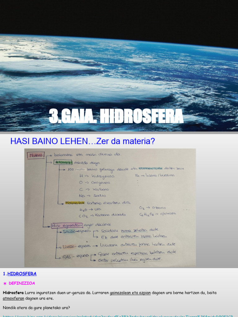 U03 - Gaia. Atmosfera Eta Hidrosfera | PDF