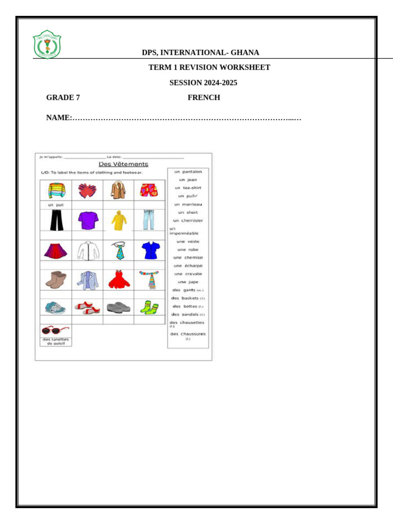 TERM_1_REVISION_WORKSHEET_GRADE_7 | PDF