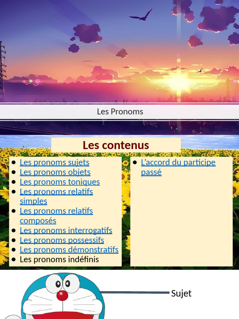 Pronoms For A1 (Not Complete | PDF | Pronom | Complément d'objet