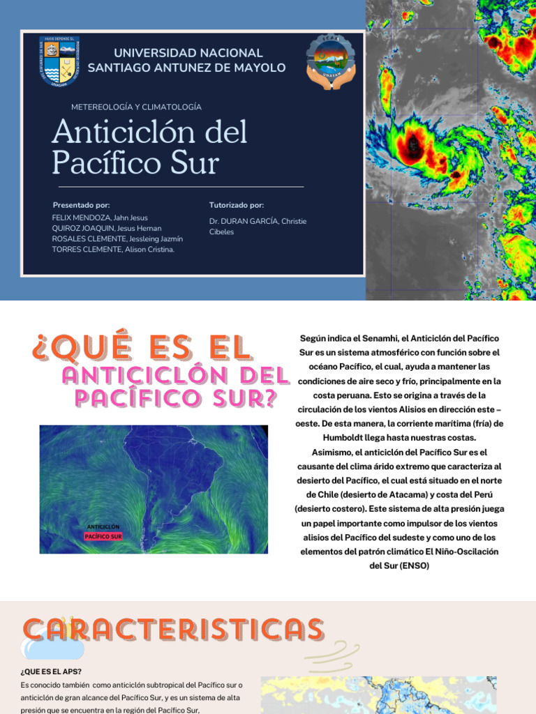 Anticiclón del Pacífico Sur: Clima y Efectos | PDF | Clima | Herida