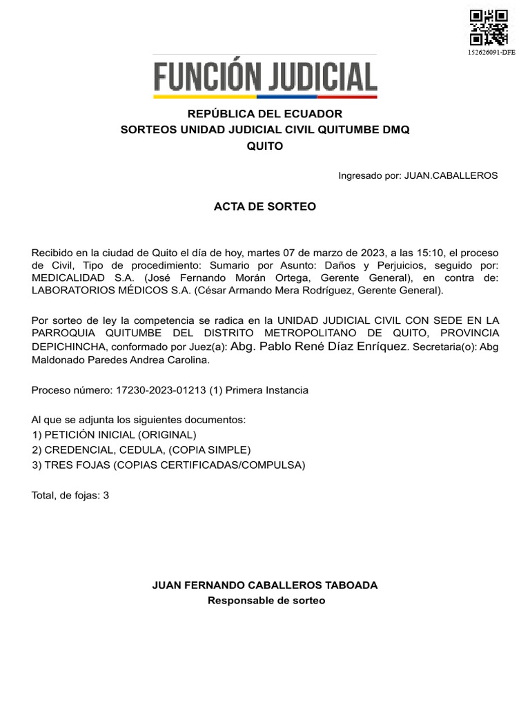 03 Acta de Sorteo | PDF