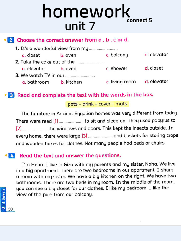 Unit 7 Homework: Connect 5 Guide | PDF