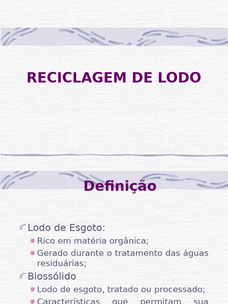 ETE - Reciclagem de Lodo | PDF | Águas residuais | Agricultura