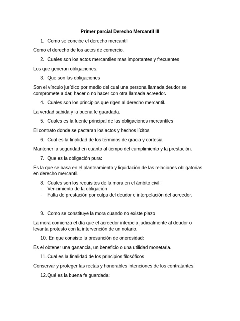 Examen Final Mercantil 3 | PDF
