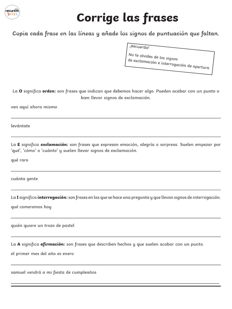 Corrección de Frases y Signos de Puntuación | PDF | Puntuación | Texto