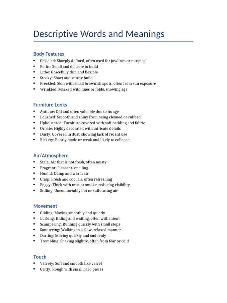 Descriptive Language and Its Uses | PDF