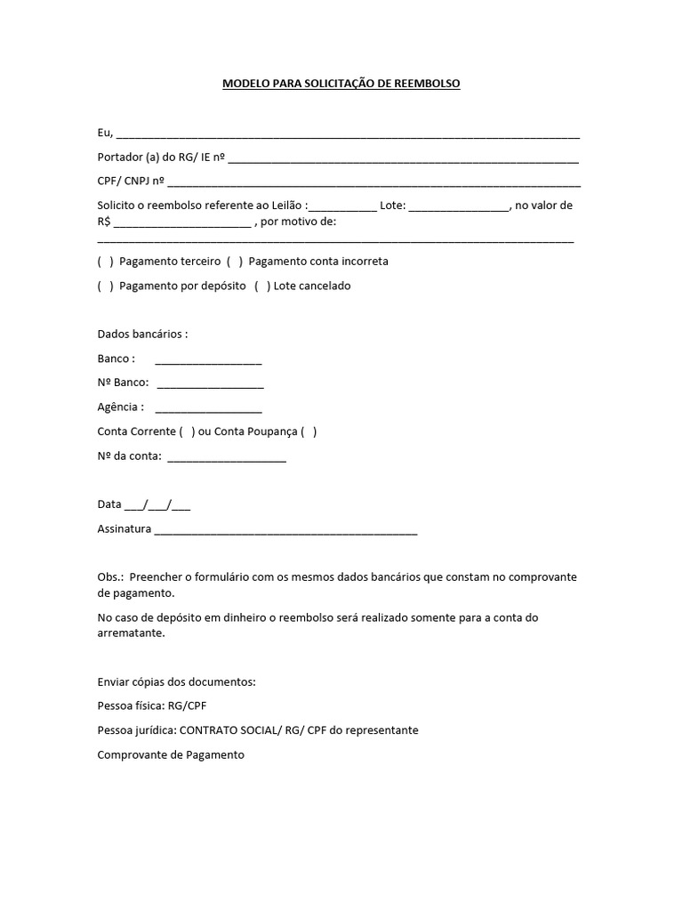 NV_Modelo_Reembolso | PDF