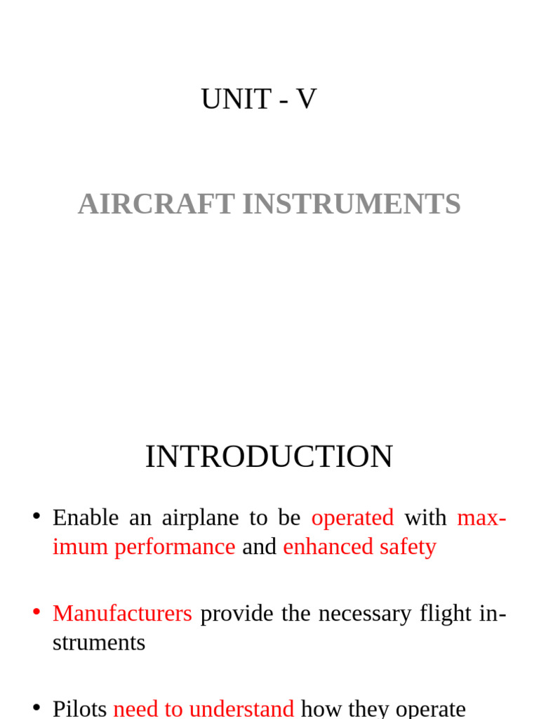 Aircraft Instruments | PDF | Airspeed | Gyroscope