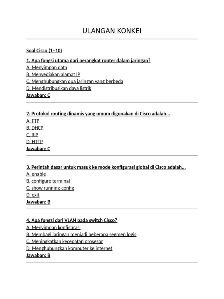 Ulangan Konkei Aditya | PDF