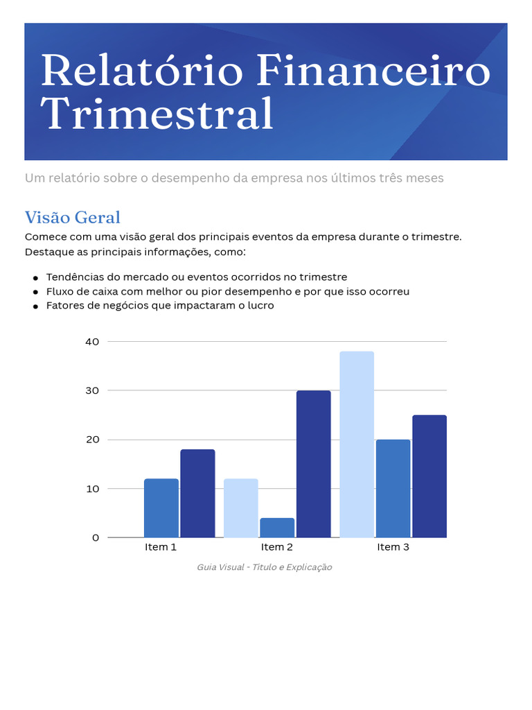 Modelo de Relatório Financeiro | PDF | Dividendo | Business