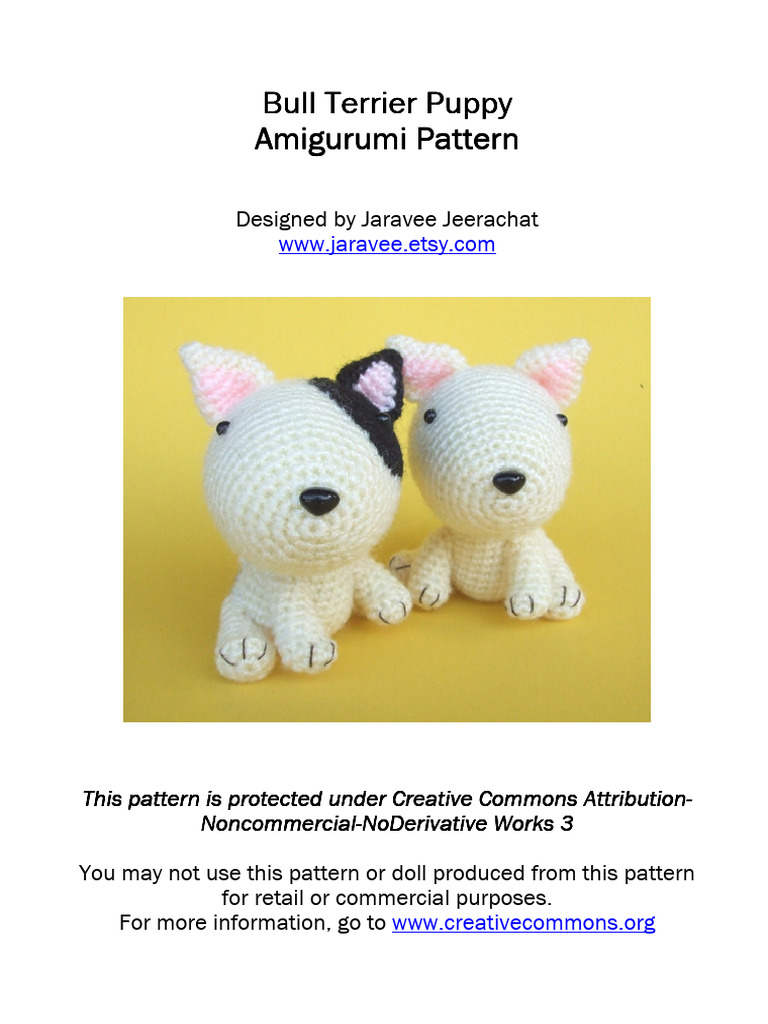 Jaravee - Bull Terrier Puppy | PDF | Crochet | Amigurumi
