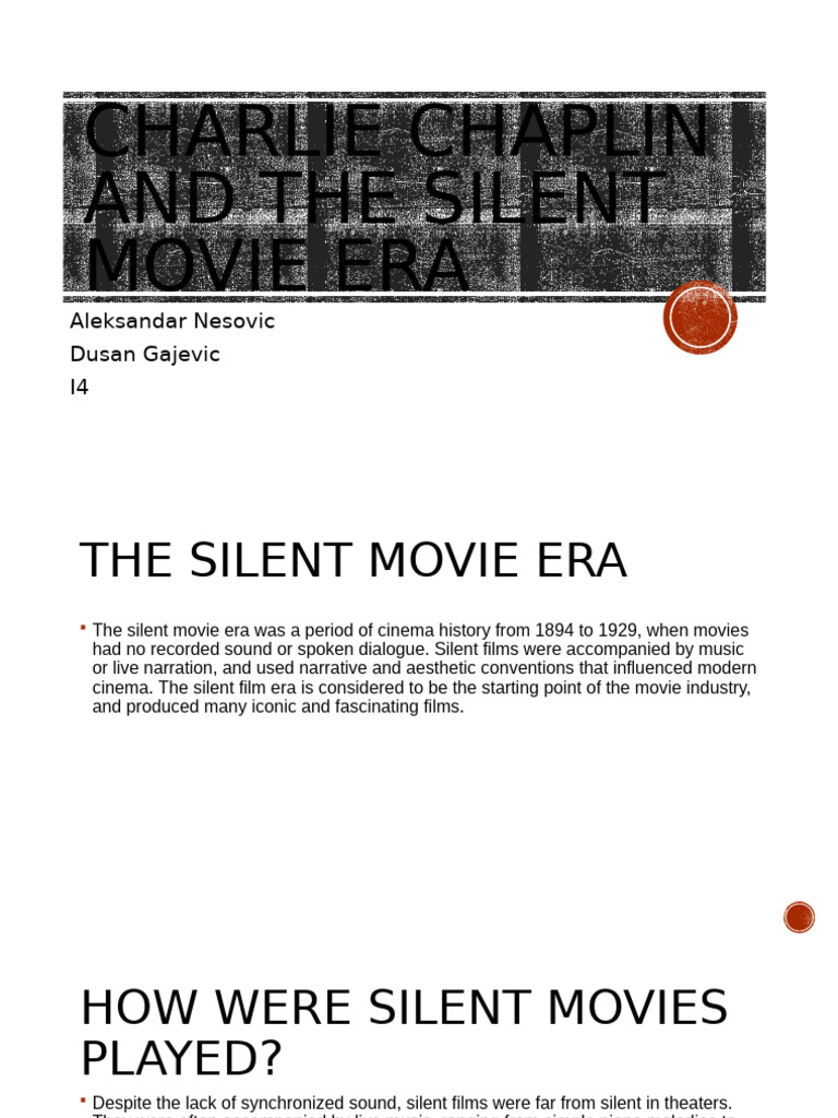 Aleksandar Nesovic and Dusan Gajevic (1) | PDF | Charlie Chaplin | Silent Film
