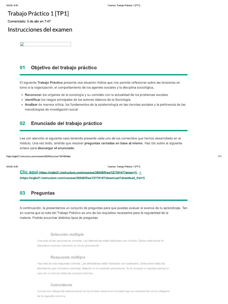 TP 1 Intento 1 Aprobado Con 9 | PDF