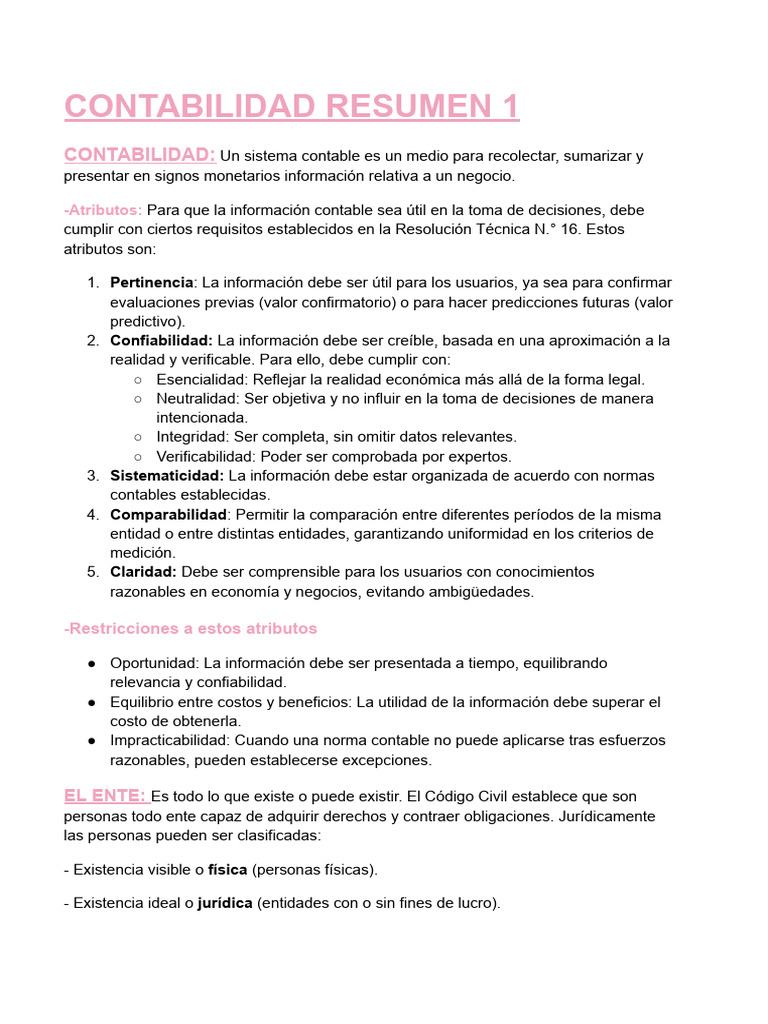 Contabilidad Resumen 1 | PDF | Contabilidad | Sociedad de responsabilidad limitada