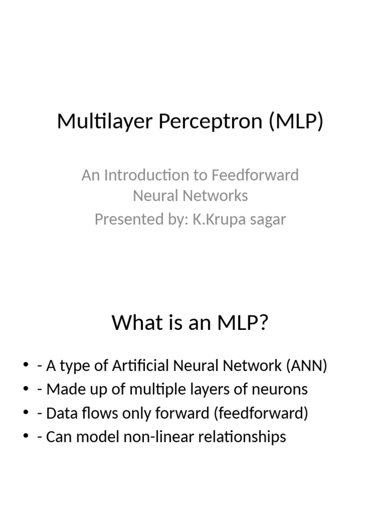 MLP Presentation | PDF