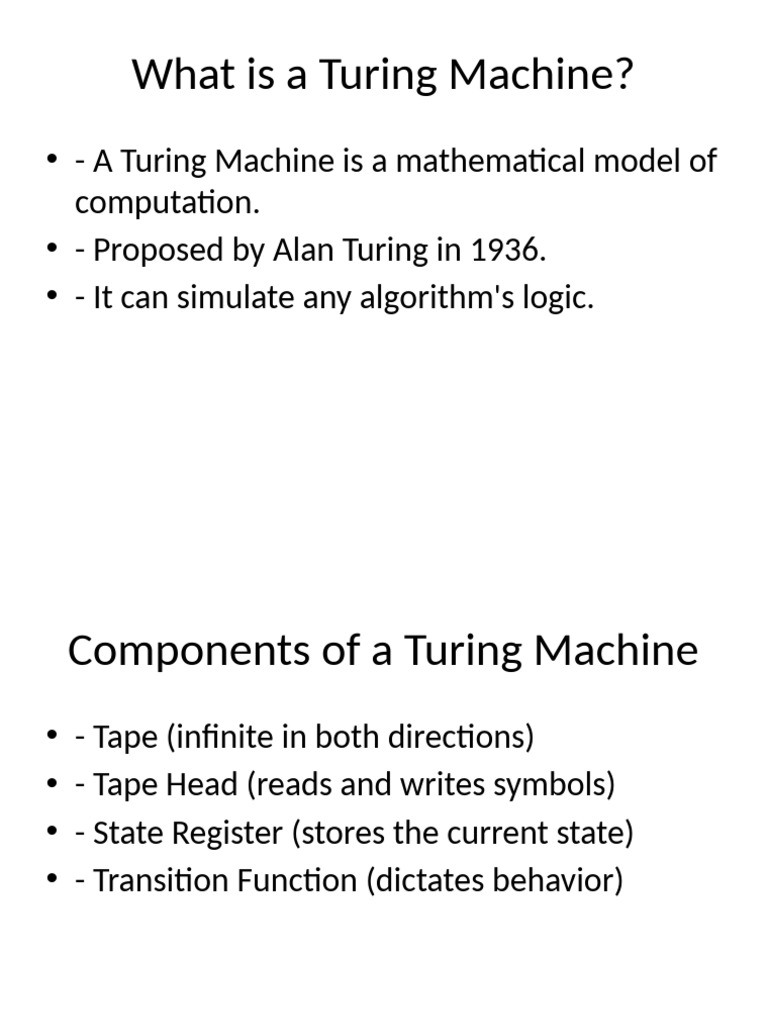 Turing Machine 8 Slides | PDF