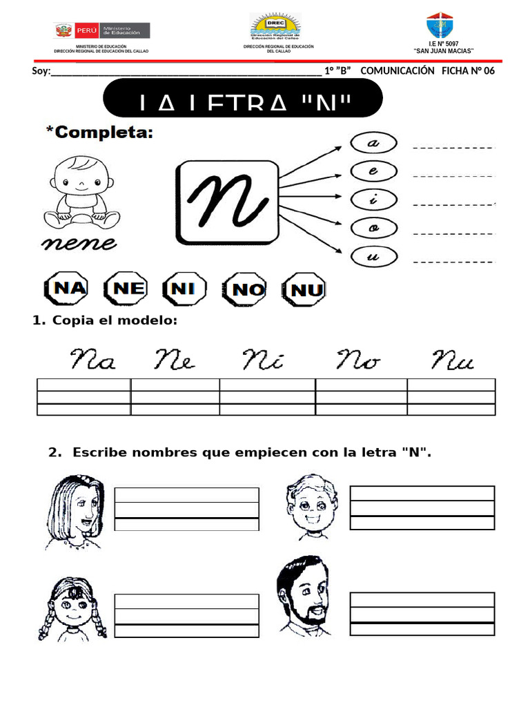 Actividades de Comunicación Letra "N" | PDF