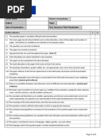 Pre-Moderation Tool Annexure J1 | PDF | Cognition