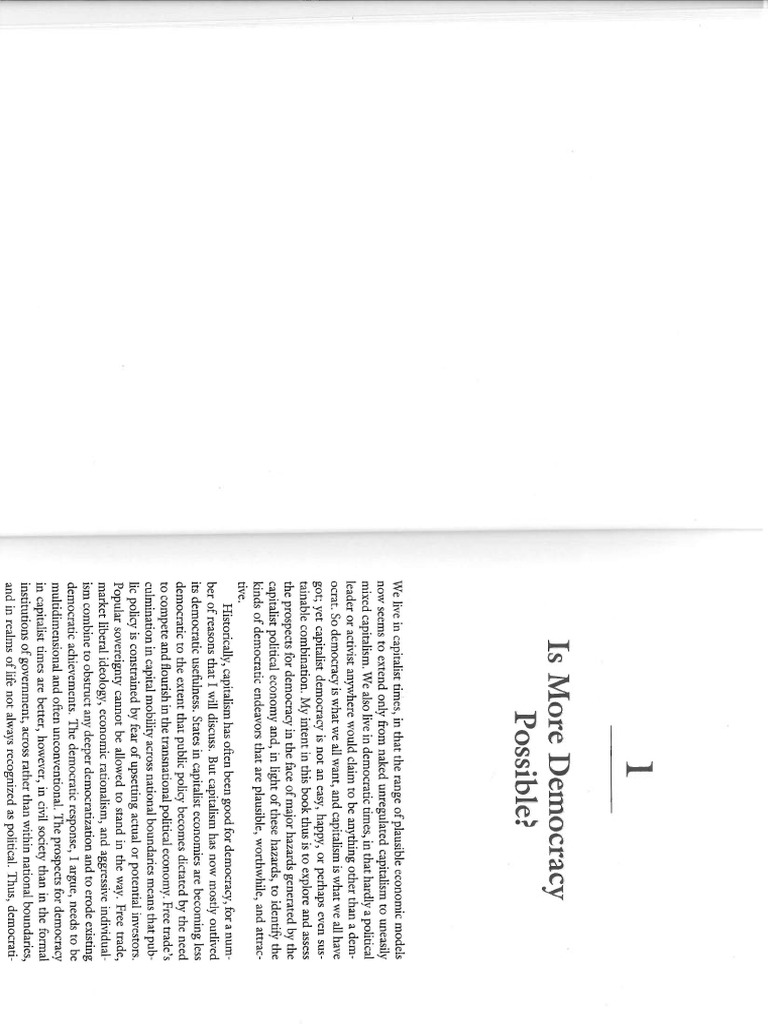 Dryzek: Democracy in Capitalist Times Chapter 1 | PDF | Capitalism ...