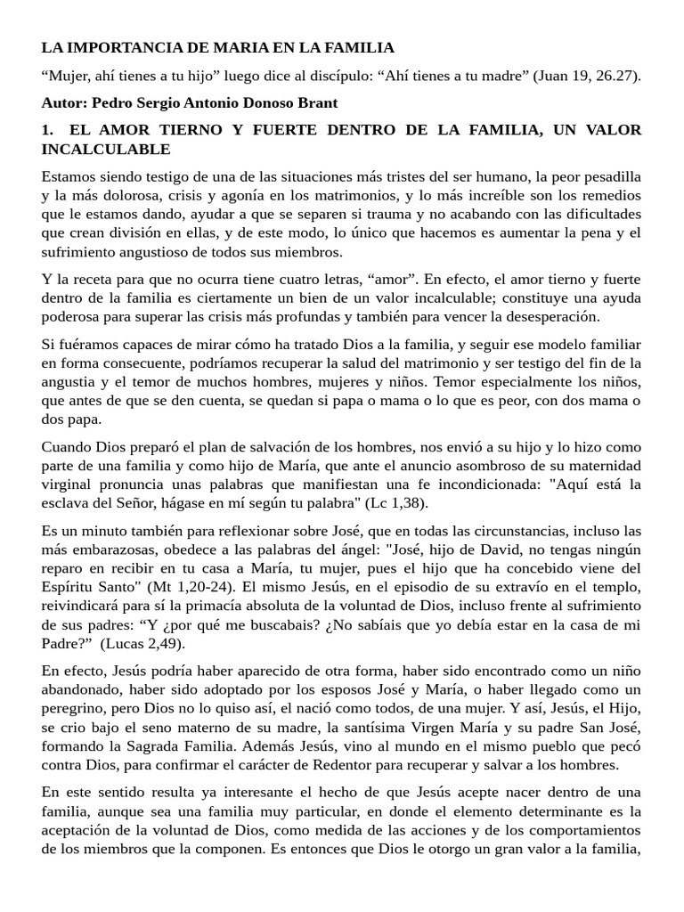 La Importancia de Maria en La Familia | PDF | María, madre de Jesús | Jesús