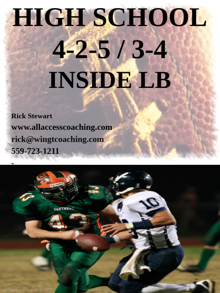 High School Inside Linebacker Strategy | PDF | National Football League ...
