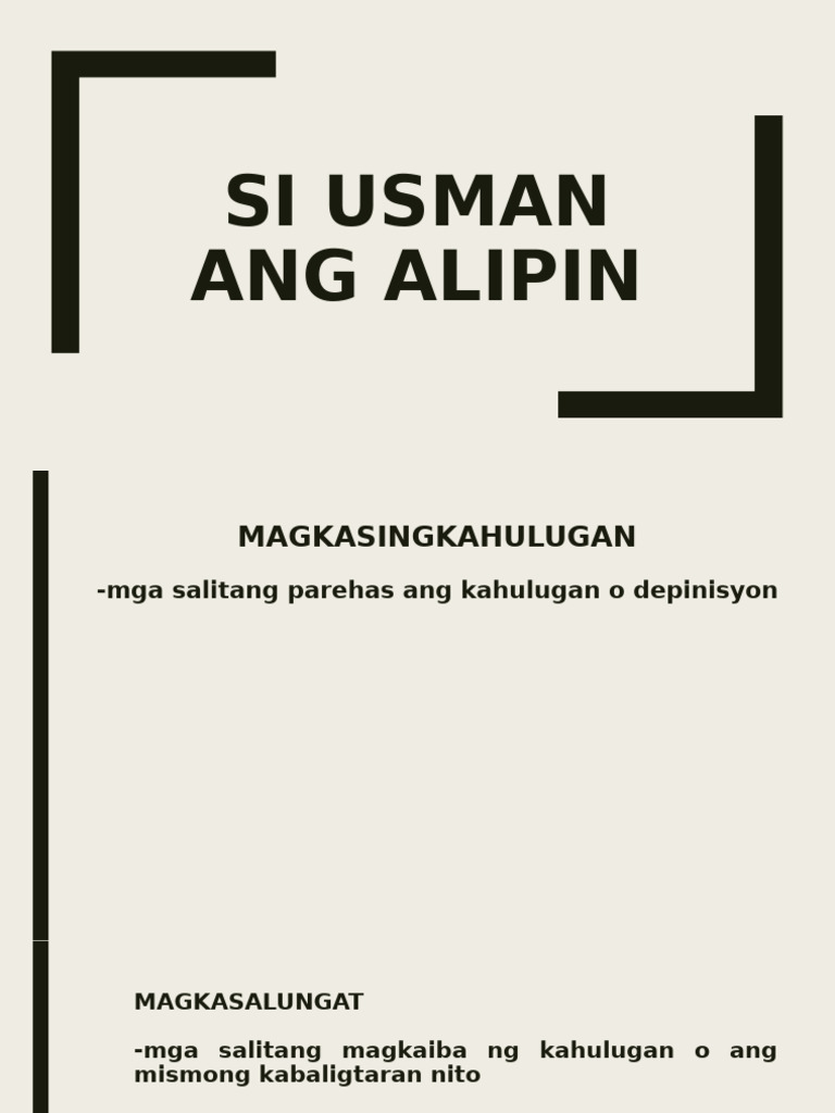 Si Usman Ang Alipin | PDF