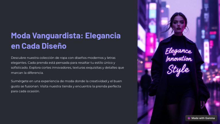 Moda Vanguardista Elegancia en Cada Diseno | PDF