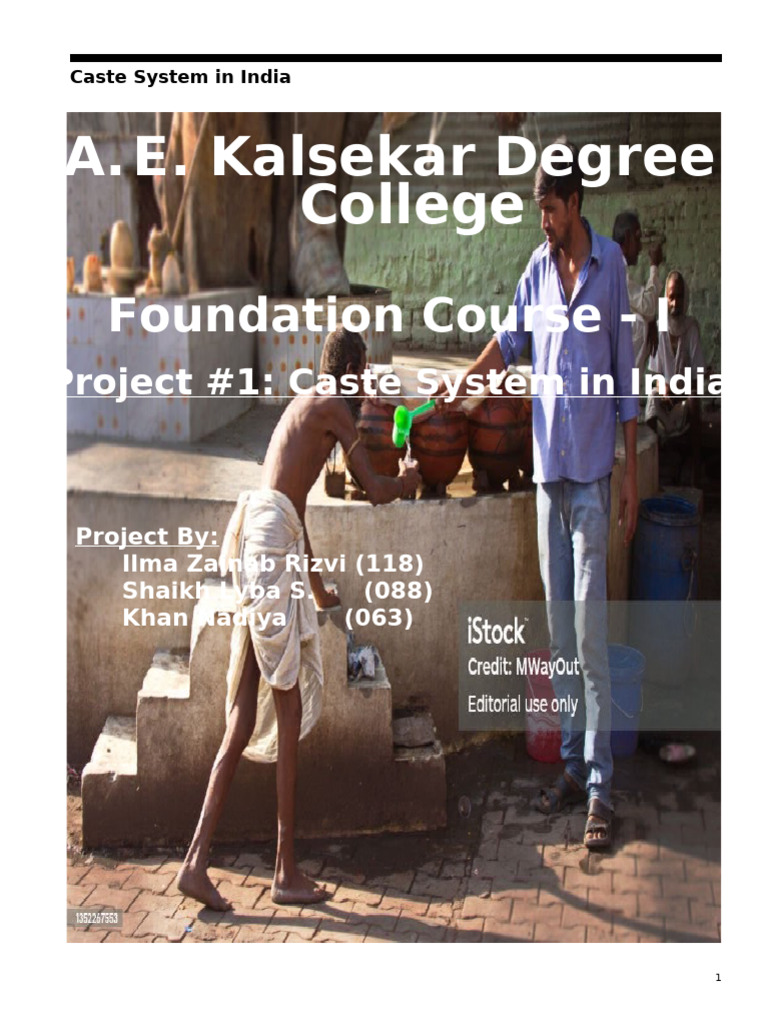 Foundation Cource Project 1 Ver 1.0 | PDF | Caste