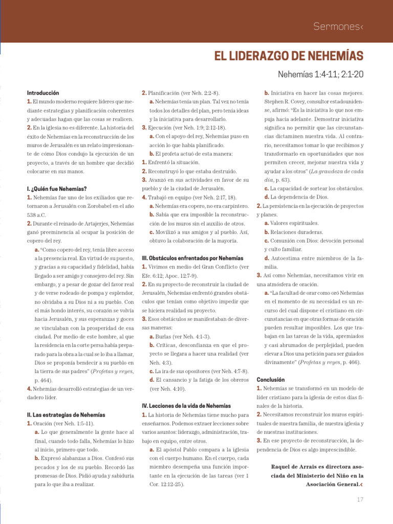 El Liderazgo de Nehemías | PDF