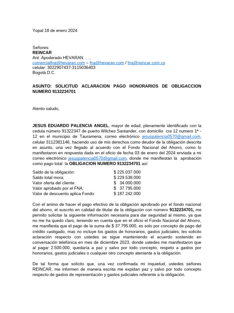 Oficio para Reincar | PDF