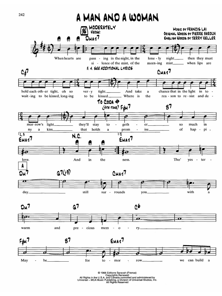 RealBook - A Man and A Woman-1 | PDF