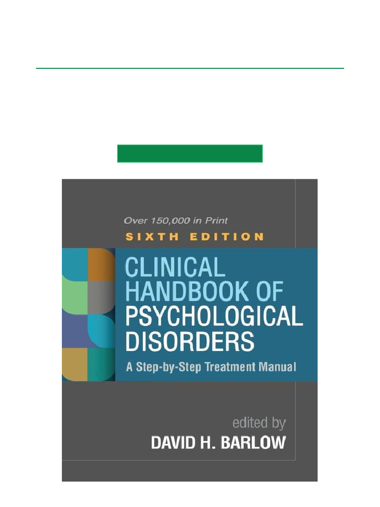 Clinical Handbook of Psychological Disorders | PDF | Mental Disorder ...