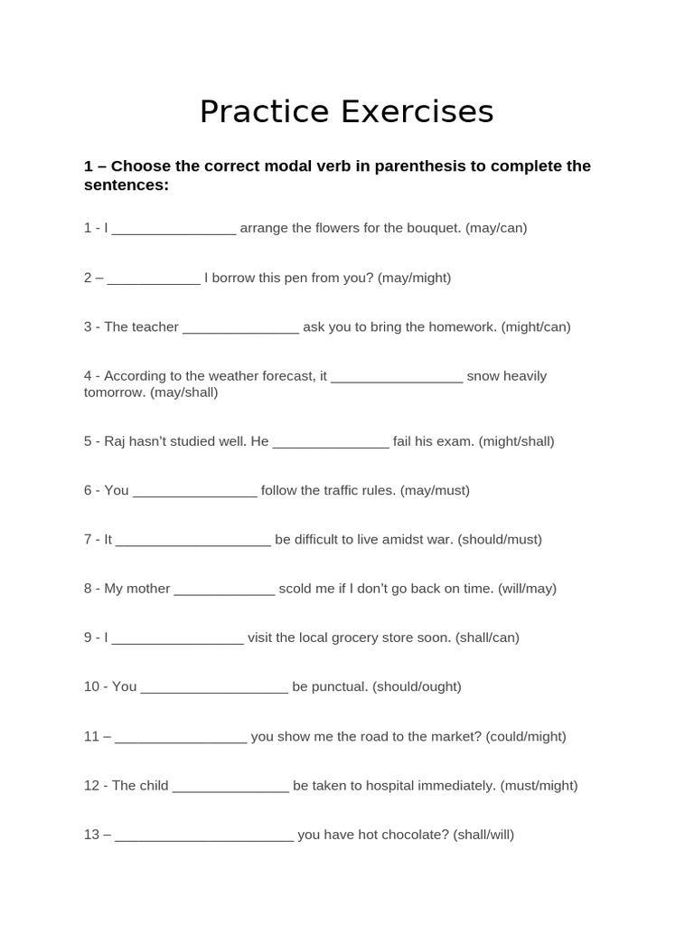 Practice Exercises 5 | PDF