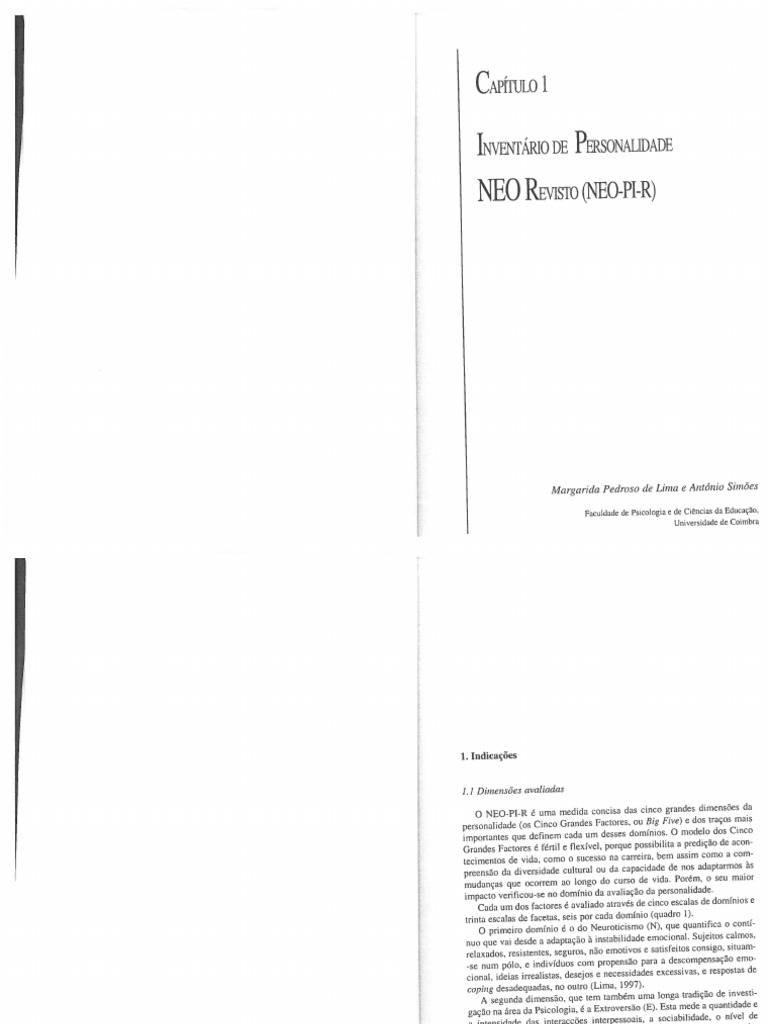 NEO PI-R Capítulo | PDF