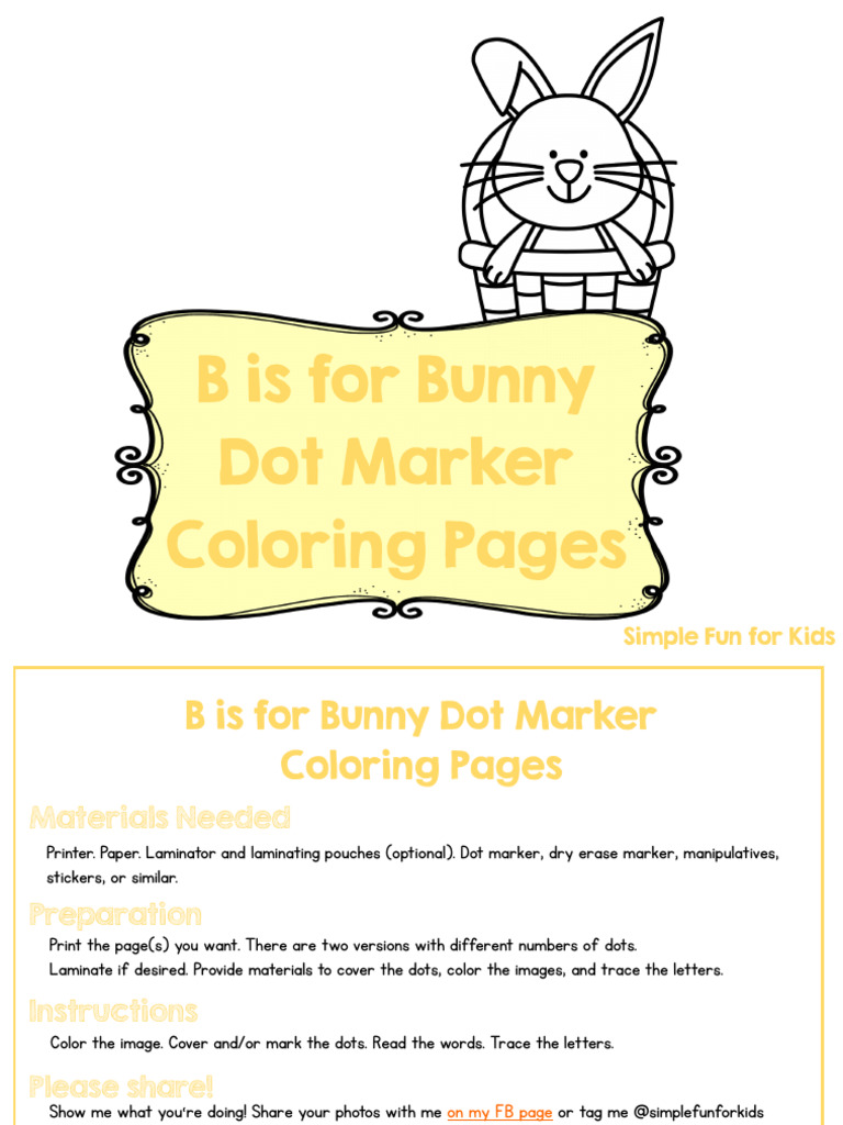 B-Is-For-Bunny-Dot-Marker-Coloring-Pages-Printable-Secure - Kopia - Kopia - Kopia | PDF ...