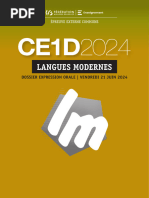 Épreuve CE1D Langues Modernes 2018 | PDF | Phrase | Lexique