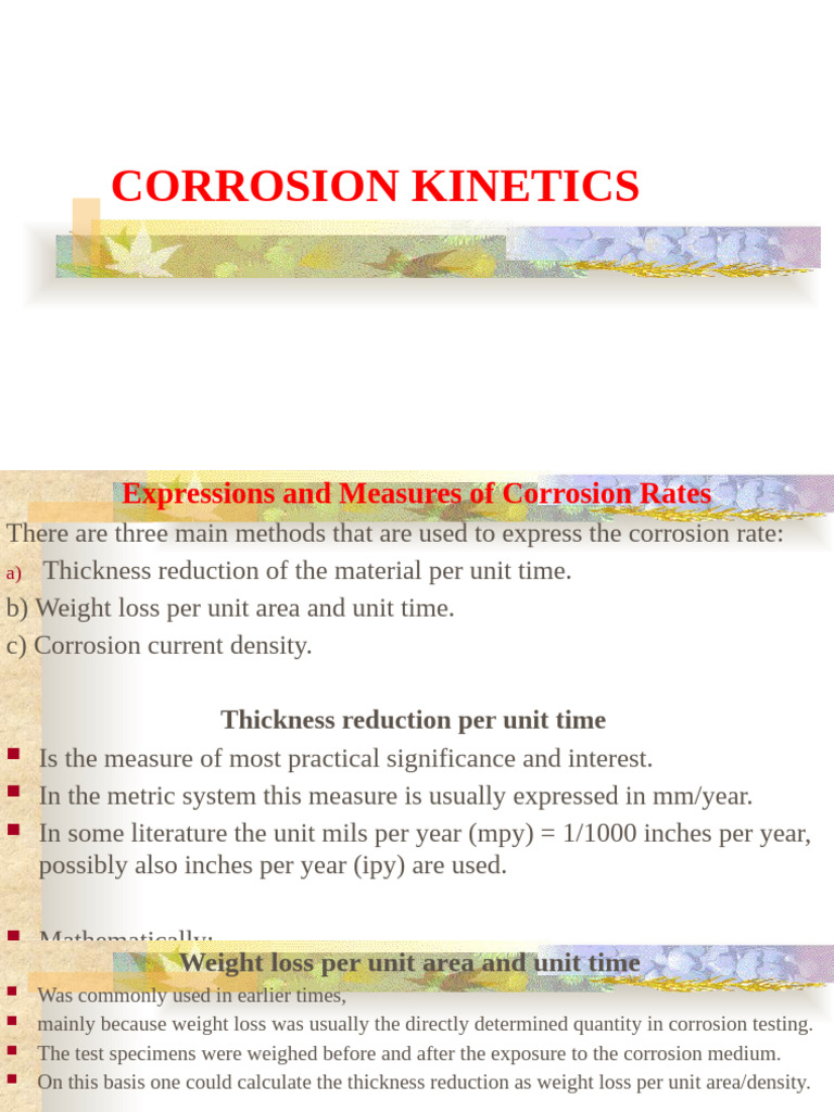 Corrosion Kinetics | PDF | Corrosion | Ph