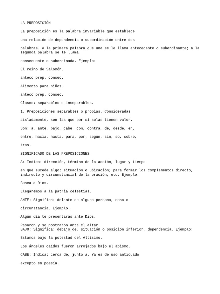 07.la Preposición | PDF