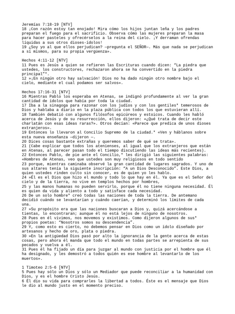 Jeremías 718-19 (NT | PDF | Dios | Jesús