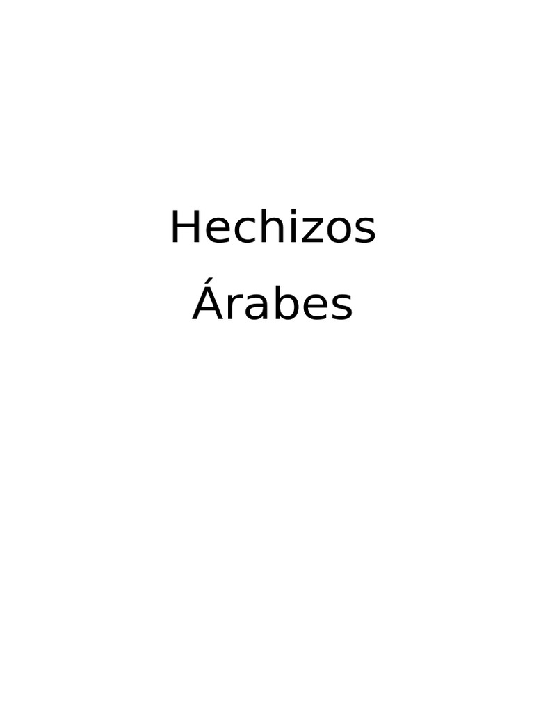 Hechizos arabes | PDF | Emiratos Árabes Unidos | Amor