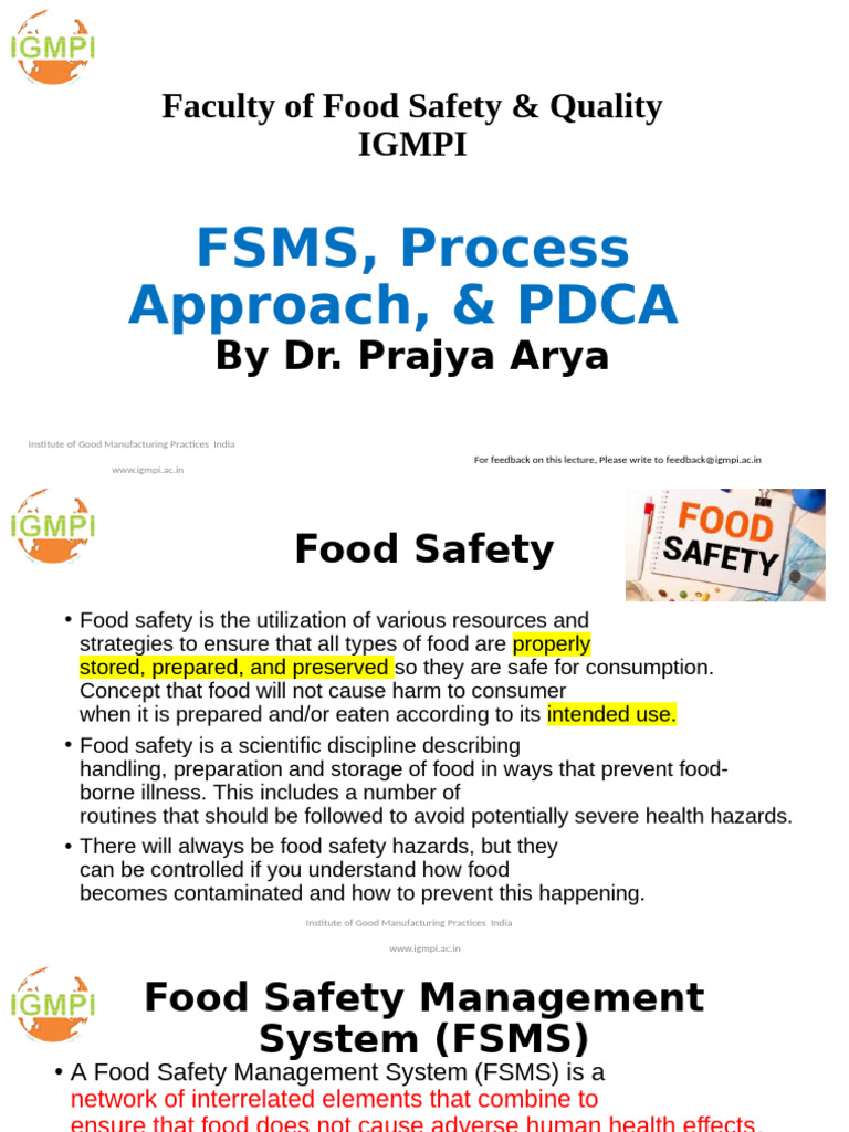 FSMS Introduction and Process Approach FSSC 22000 LA | PDF | Food Safety | Hazard Analysis And ...