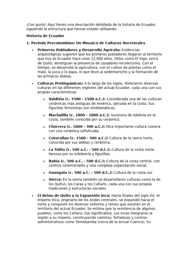 Historia de Ecuatoriana | PDF | Imperio Inca | Ecuador