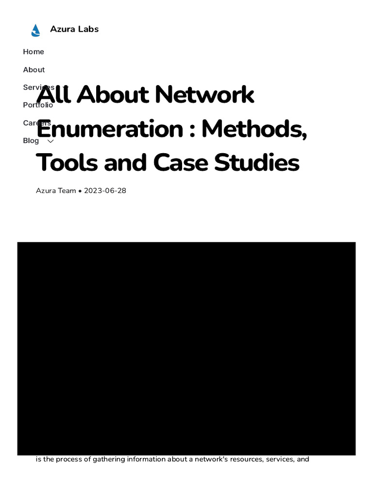 Network Enumeration: Methods and Tools | PDF | Security | Computer Security
