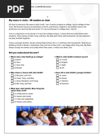 My Name Is John (A1) - Text in English | PDF